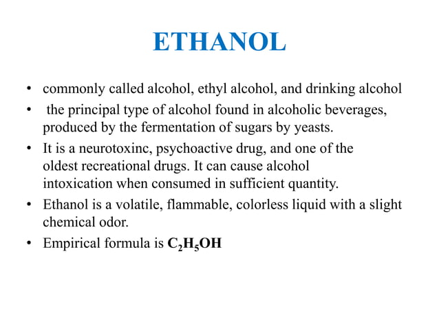 Ethanol | PPTX