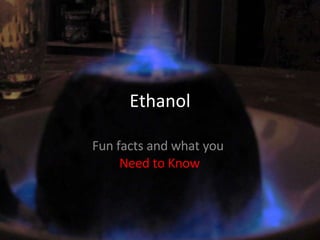 Ethanol - an introduction to the alcohol | PPT