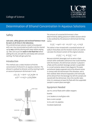 ethanol experiment | PDF