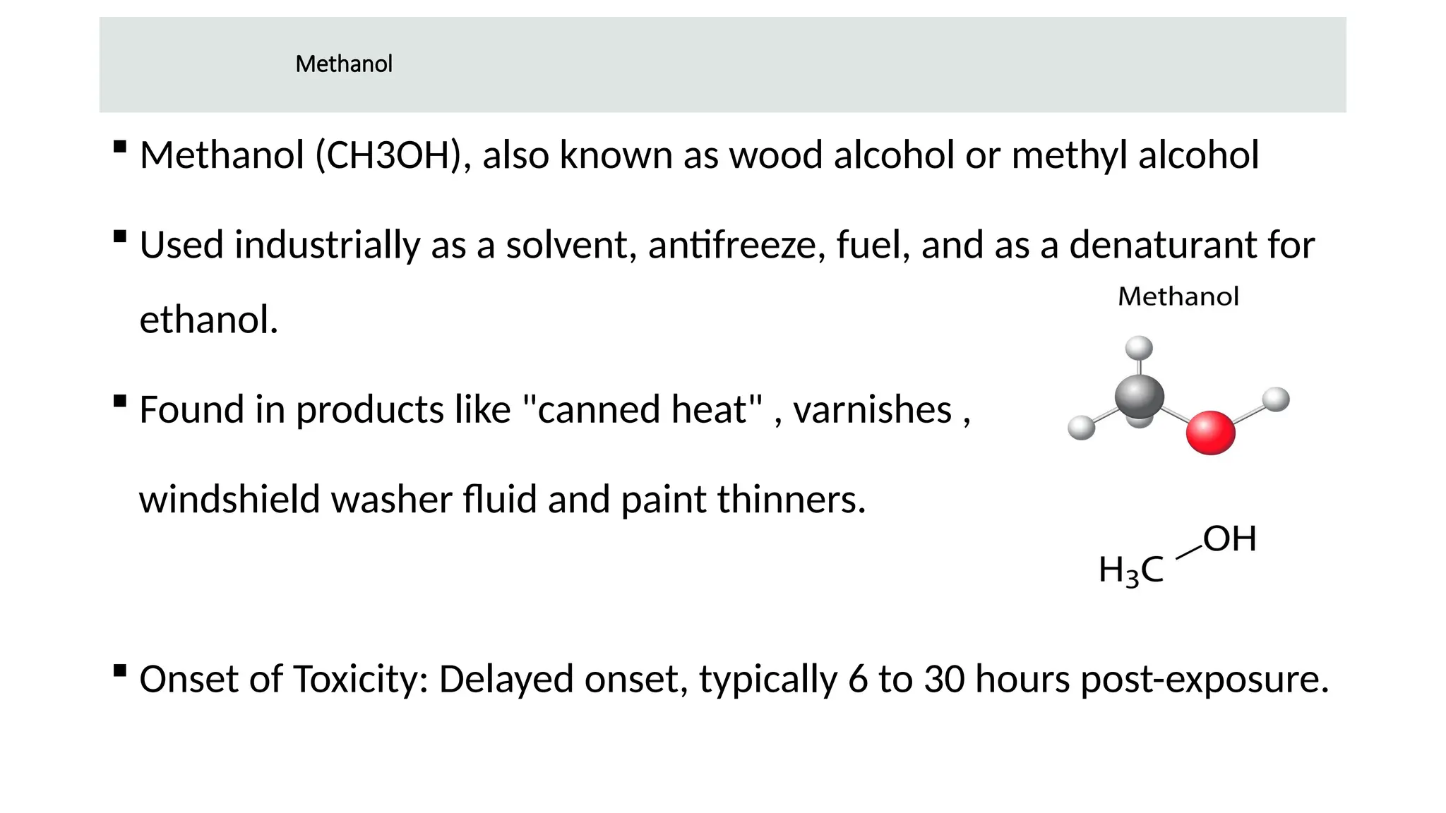 Describe the symptoms and management of ethanol and methanol poisonings ...