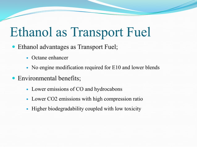 Ethanol biofuel and biodiesel | PPTX