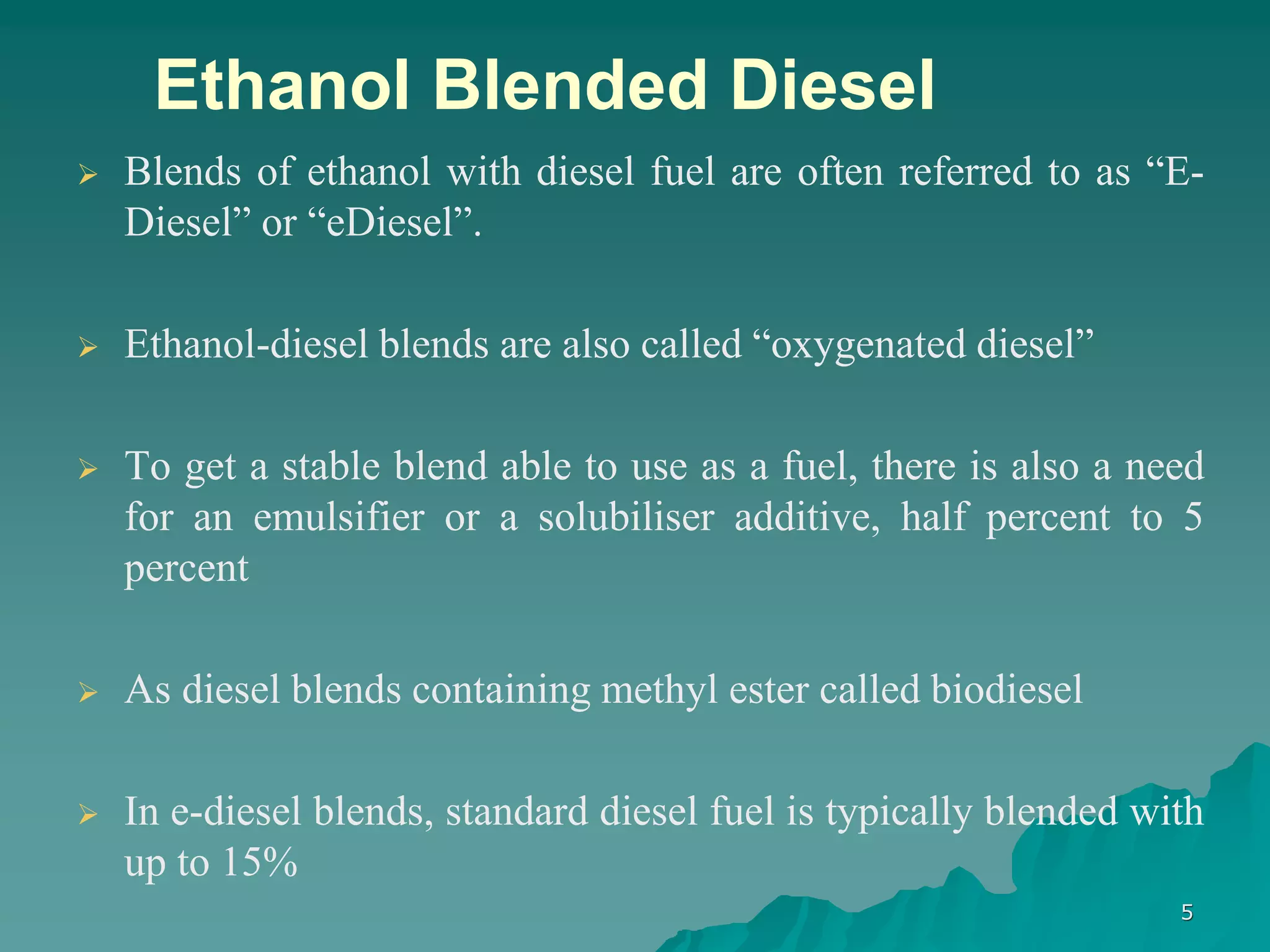 Ethanol Blended Petrol and Diesel | PDF