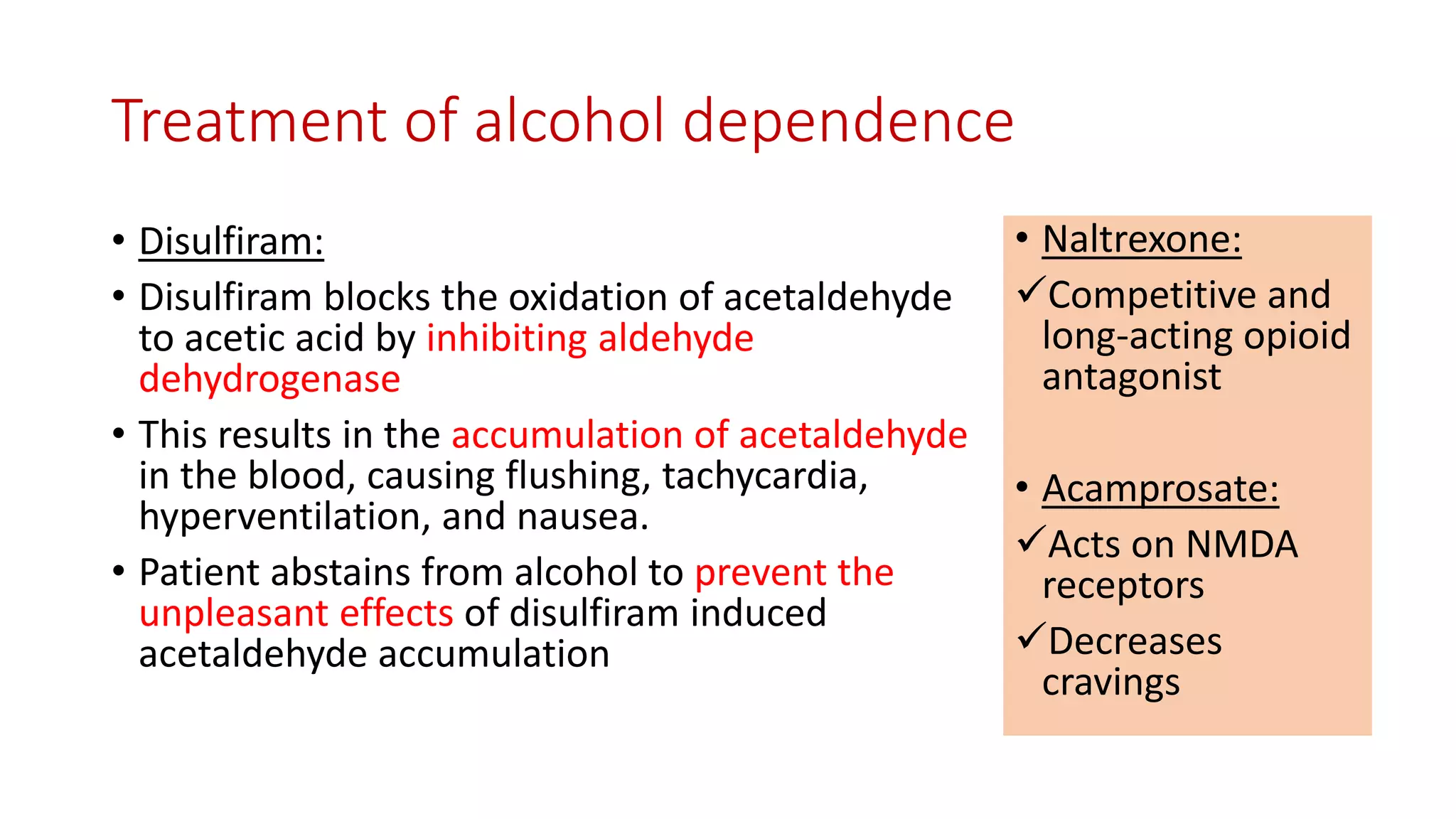Ethanol, drug use disorders & addiction | PPTX