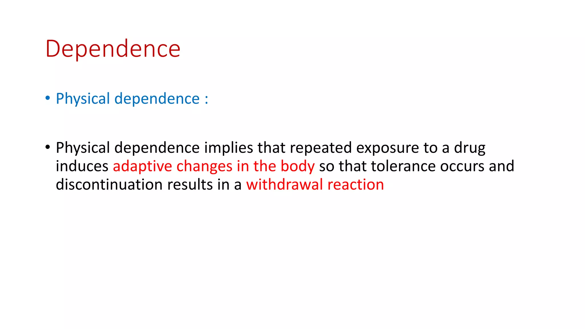 Ethanol, drug use disorders & addiction | PPTX