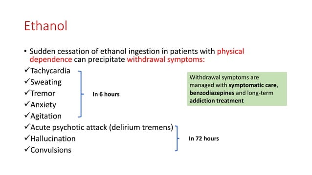 Ethanol, drug use disorders & addiction | PPT