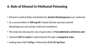 Ethanol Methanol, Symptoms & management of ethanol & methanol poisoning ...