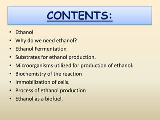 Ethanol production | PPTX