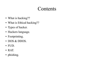 Ethical hacking ppt | PPT