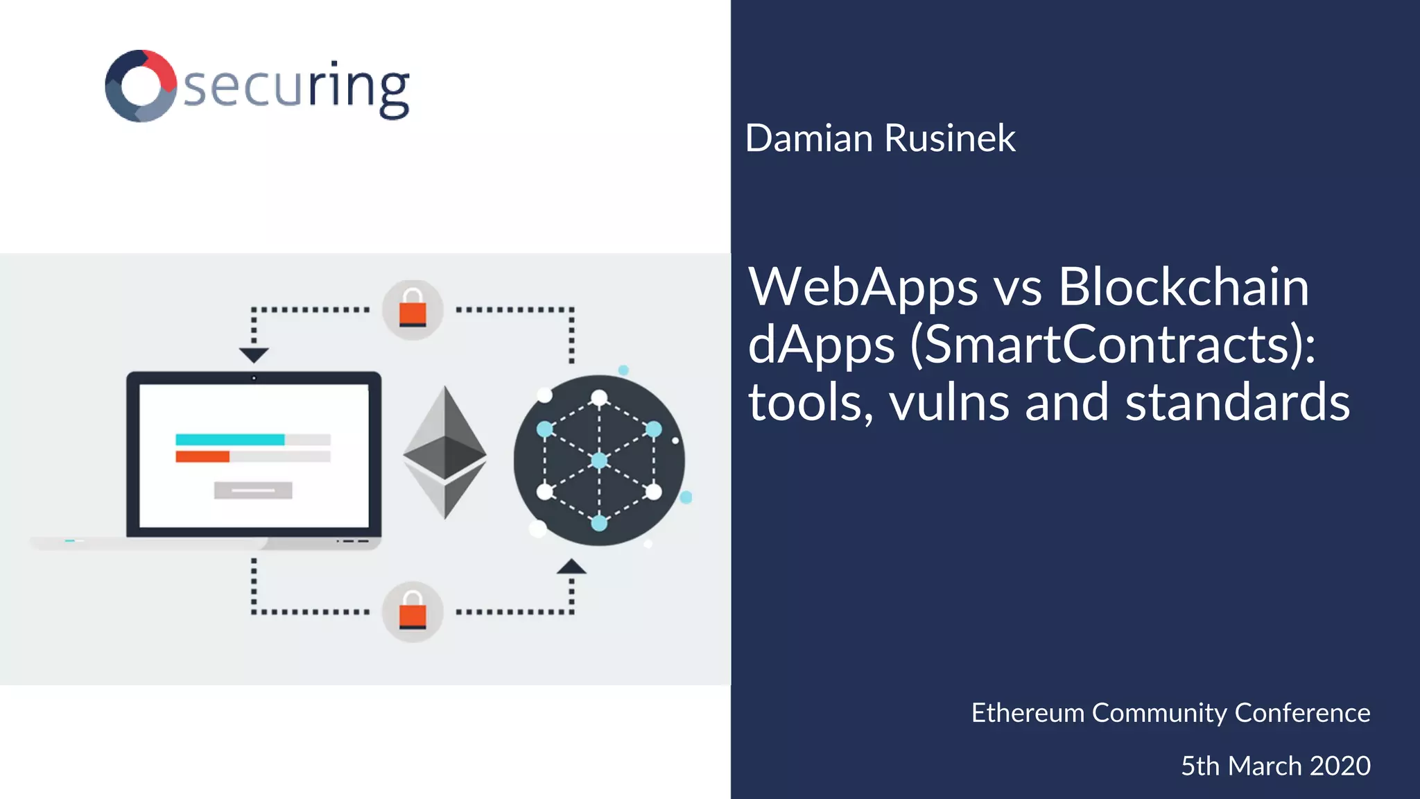 WebApps vs Blockchain dApps (SmartContracts): tools, vulns and standards | PDF