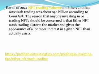 Ether NFT Wash Trading | PPT