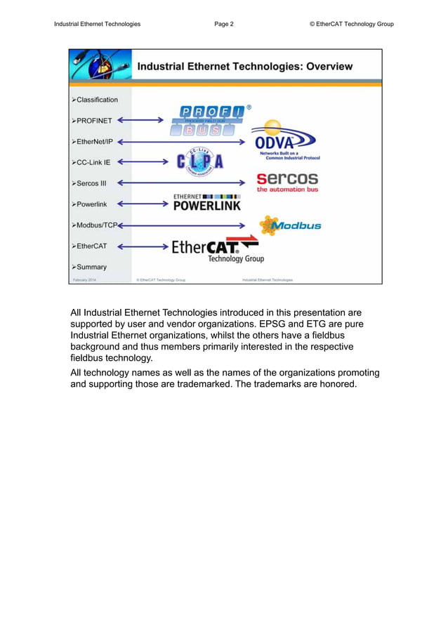 Ethercat.org industrial ethernet technologies | PDF