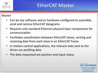 EtherCAT as a Master Machine Control Tool Galil Webinar | PDF