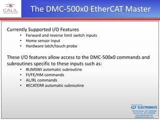 EtherCAT as a Master Machine Control Tool Galil Webinar | PDF