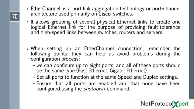EtherChannel Configuration | PPTX | Computer Networking | Computing