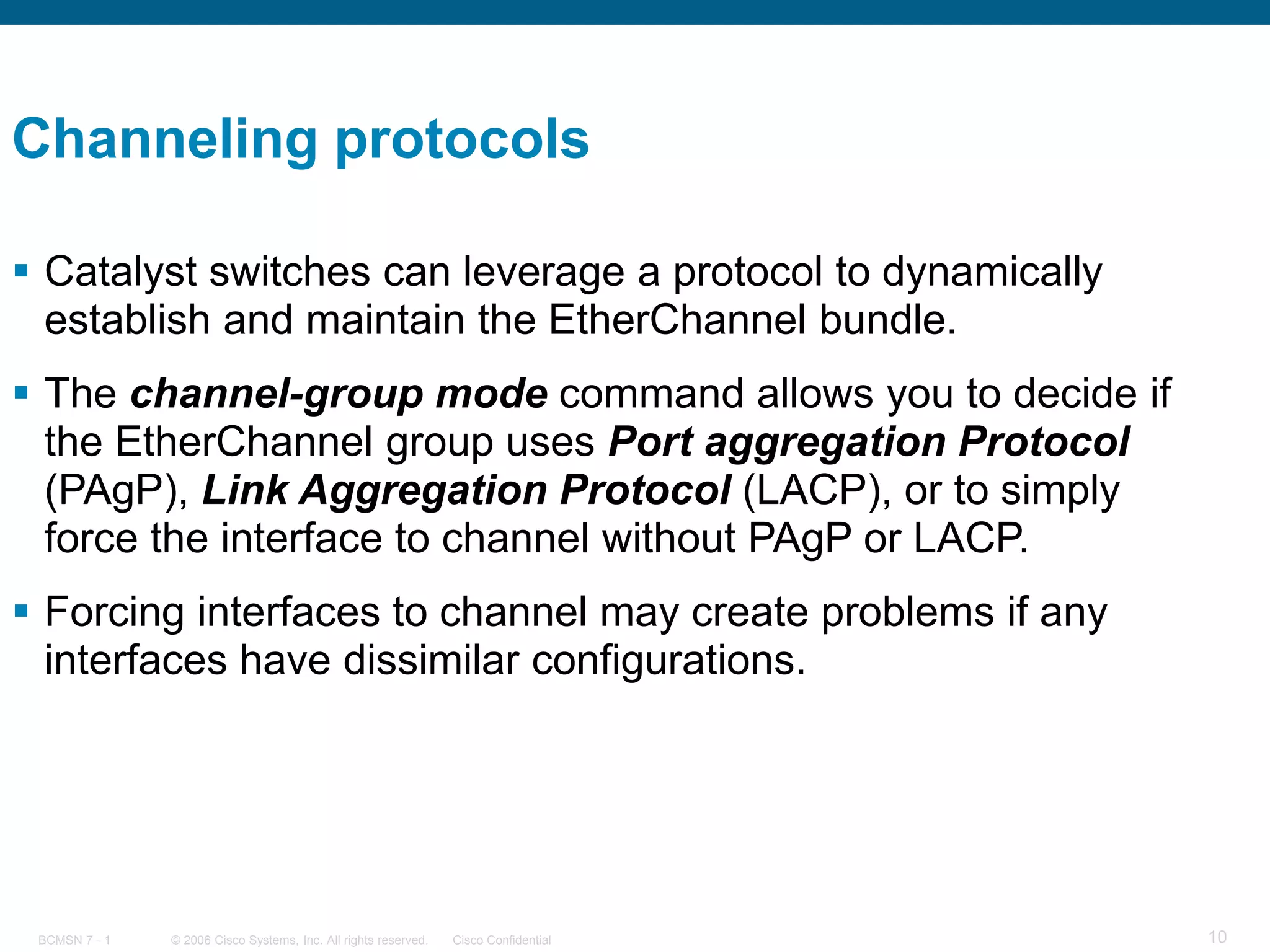Ether channel fundamentals | PDF