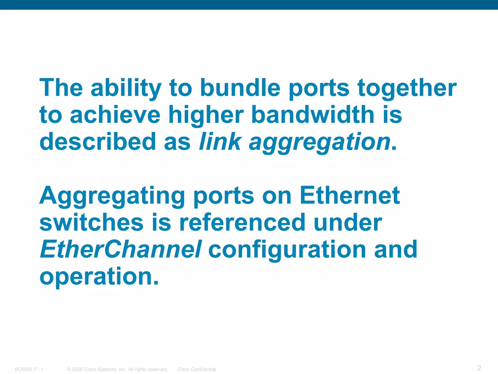 Ether channel fundamentals | PDF | Computer Networking | Computing