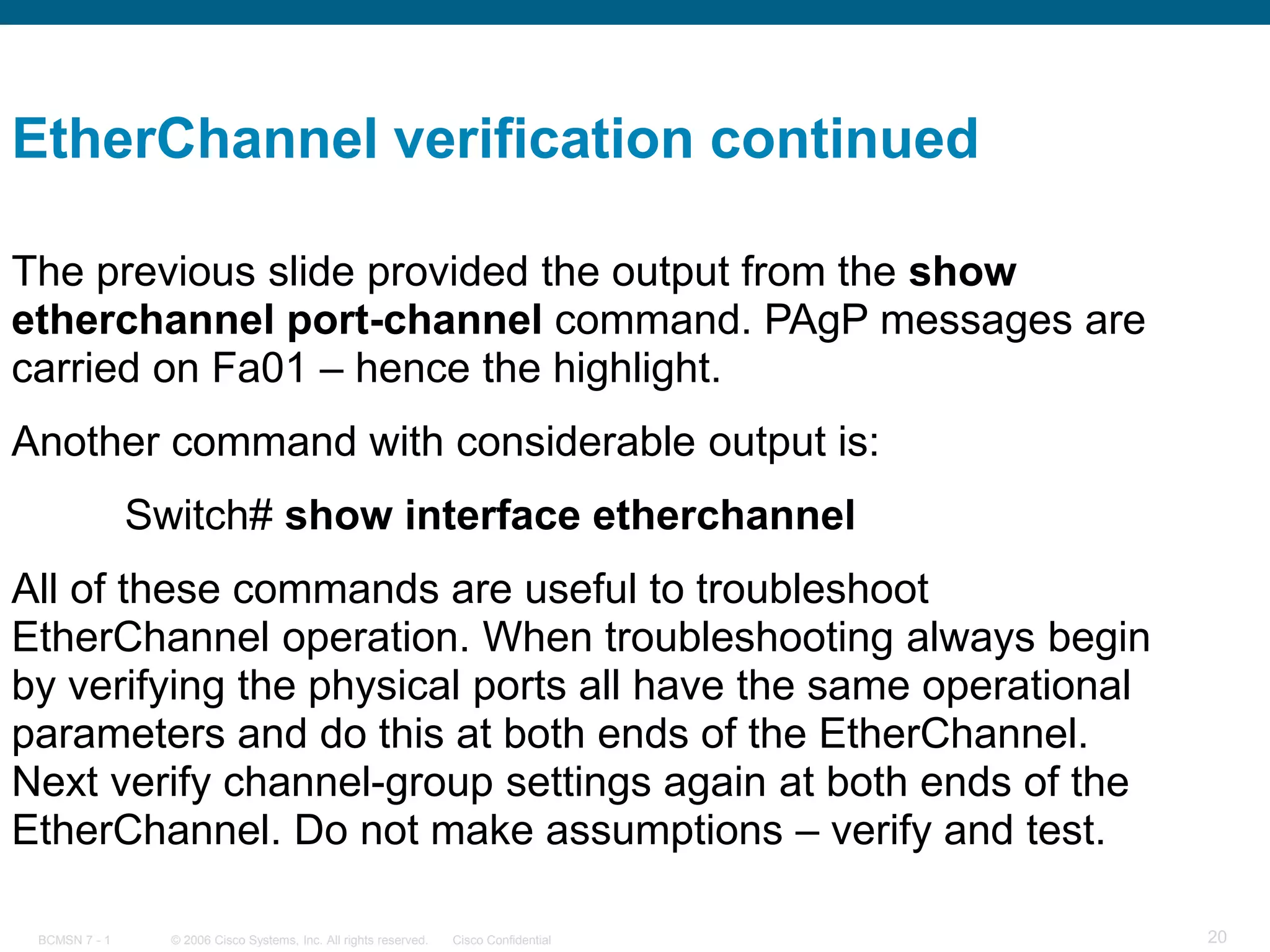 Ether channel fundamentals | PDF