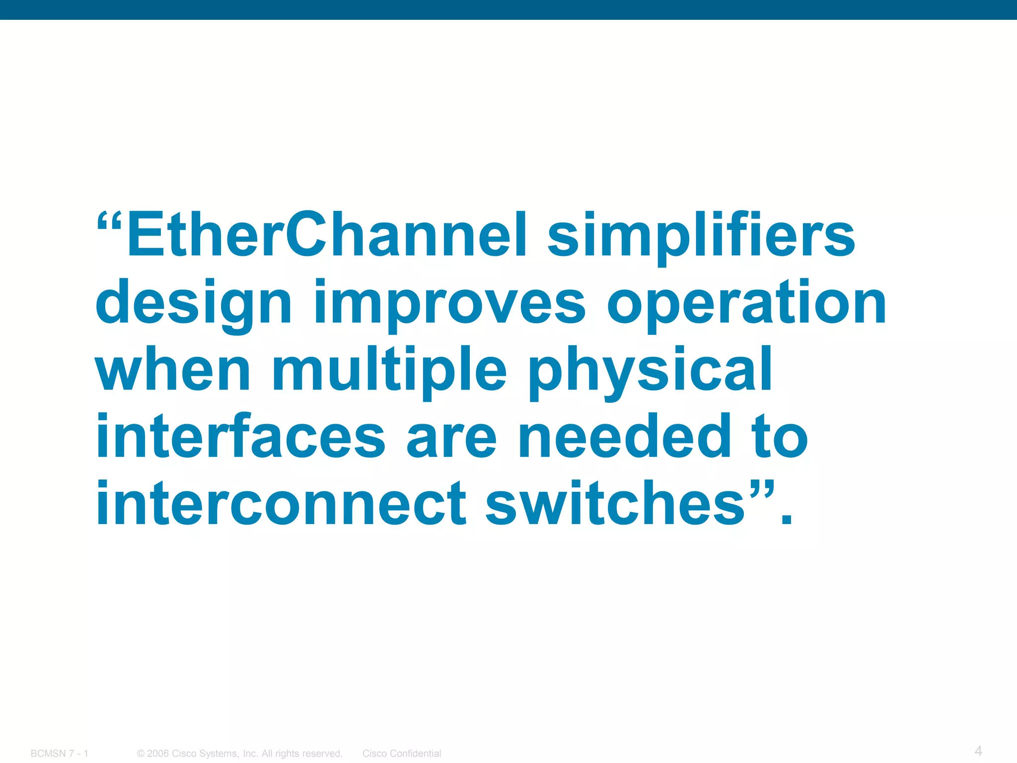 Ether channel fundamentals | PDF