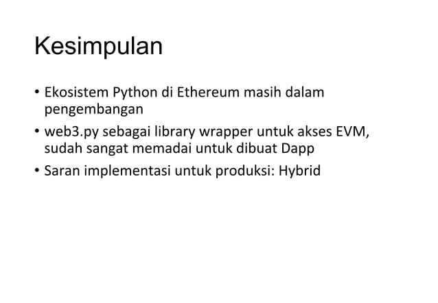 Mengenal Ethereum dengan Python | PDF