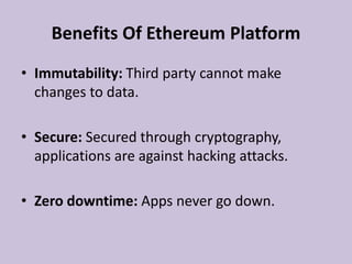 Ethereum Blockchain | PPT