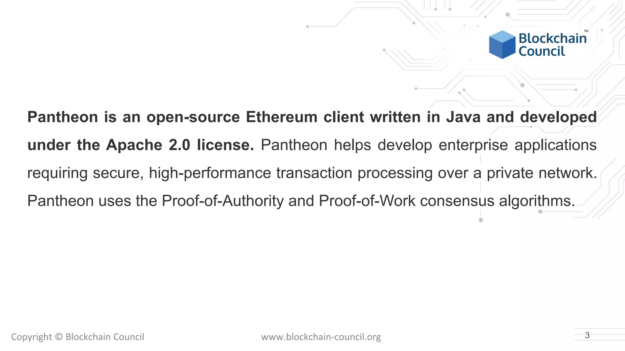 Ethereum might be the first public blockchain in hyperledger | PPT