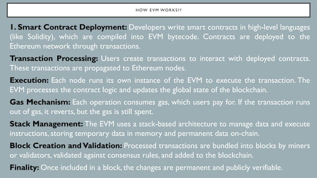 Ethereum Part II: Smart Contract. DApps,EVM,Gas, ICO.pptx