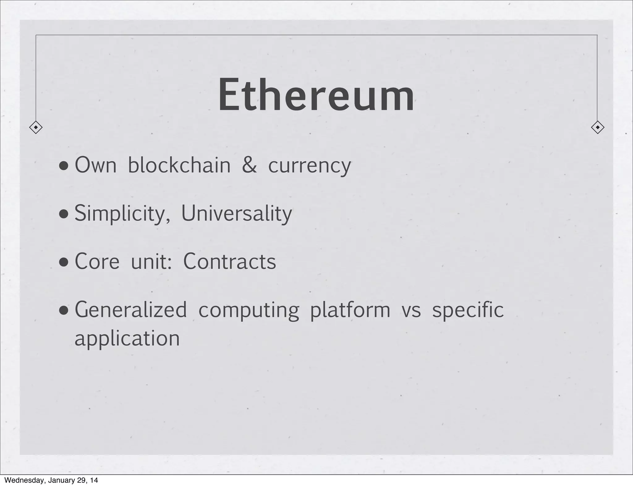 Ethereum Presentation | PPT