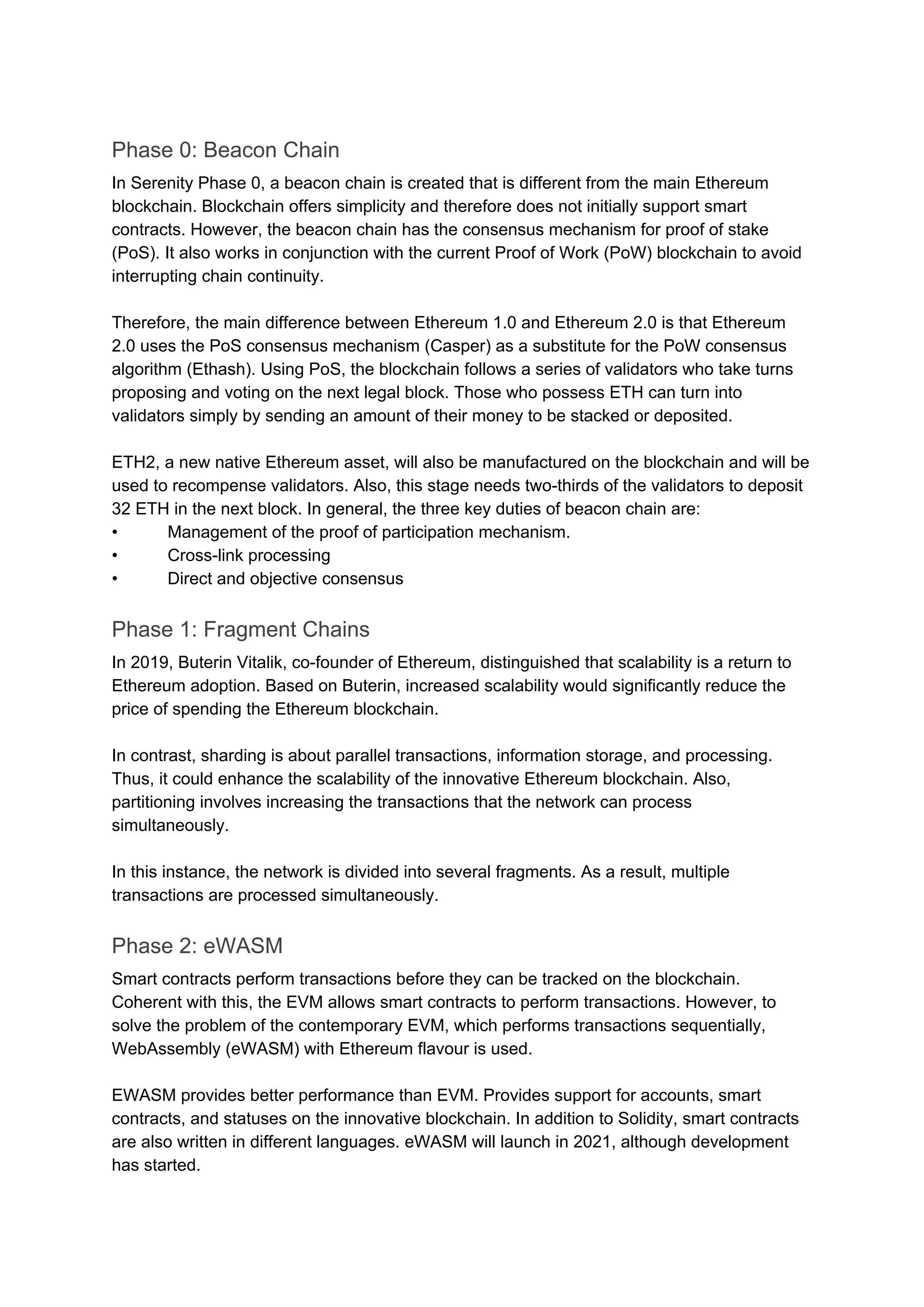 Ethereum Roadmap Explained In Laymans Terms | PDF