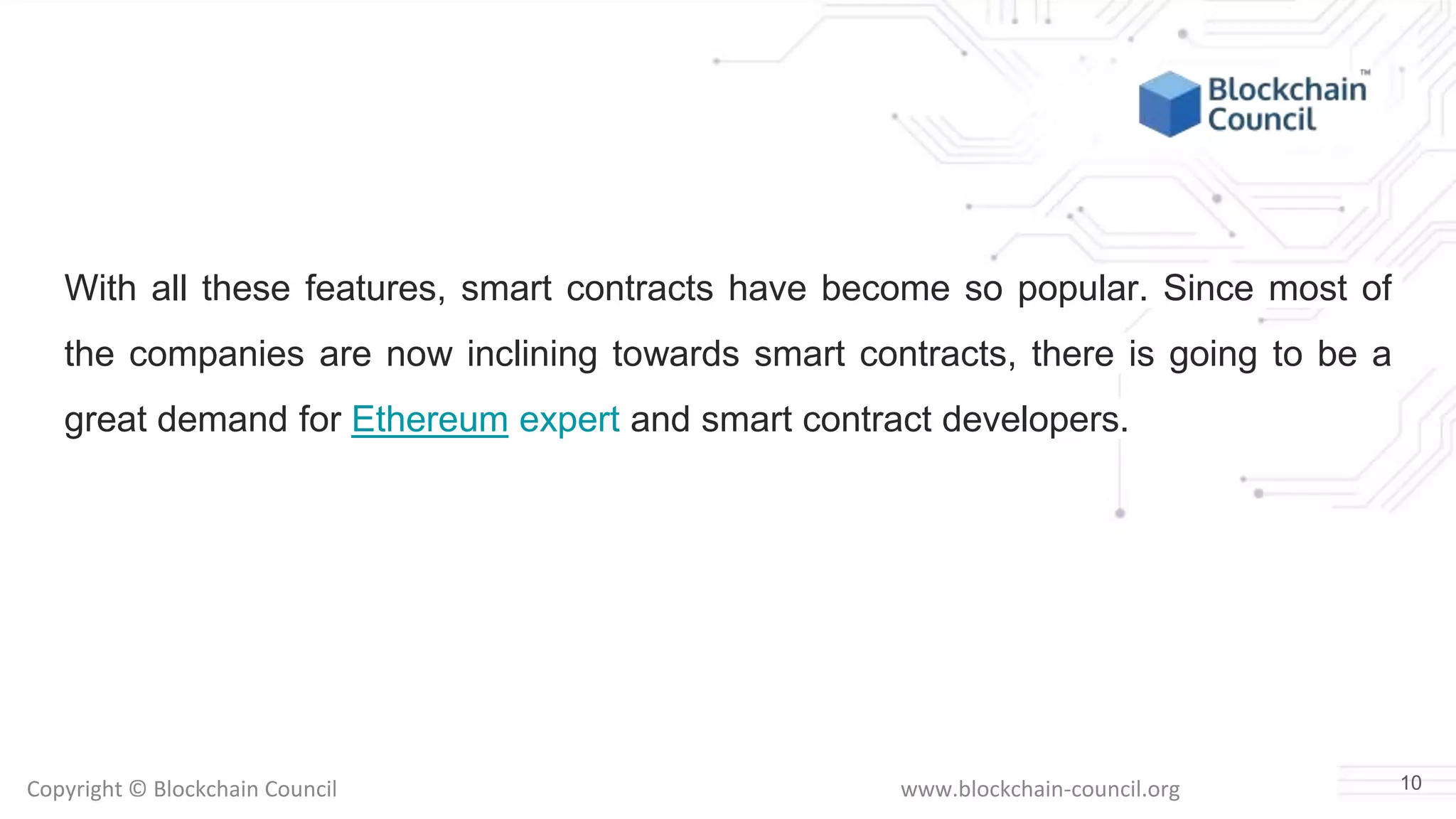 Ethereum smart contracts : How Do They Work | PPTX