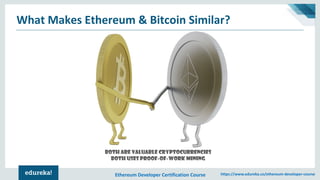 Ethereum vs Bitcoin Technical Differences | Which Blockchain Technology is Better? | Edureka ...
