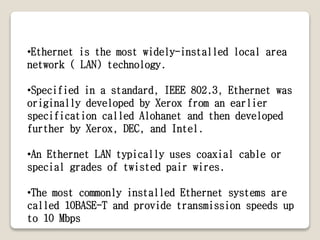 Ethernet,token ring | PPT