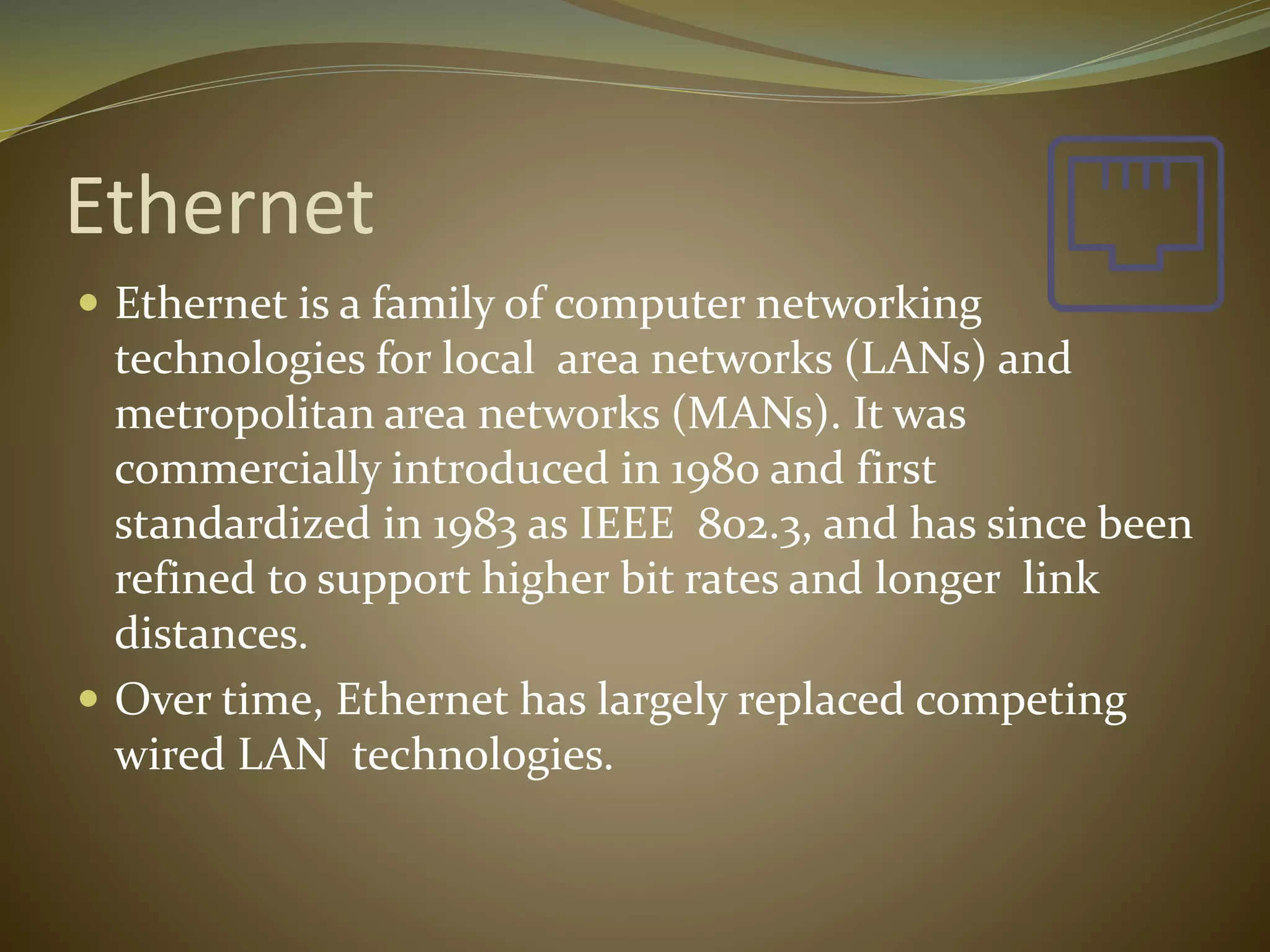 Ethernet - LAN | PPT