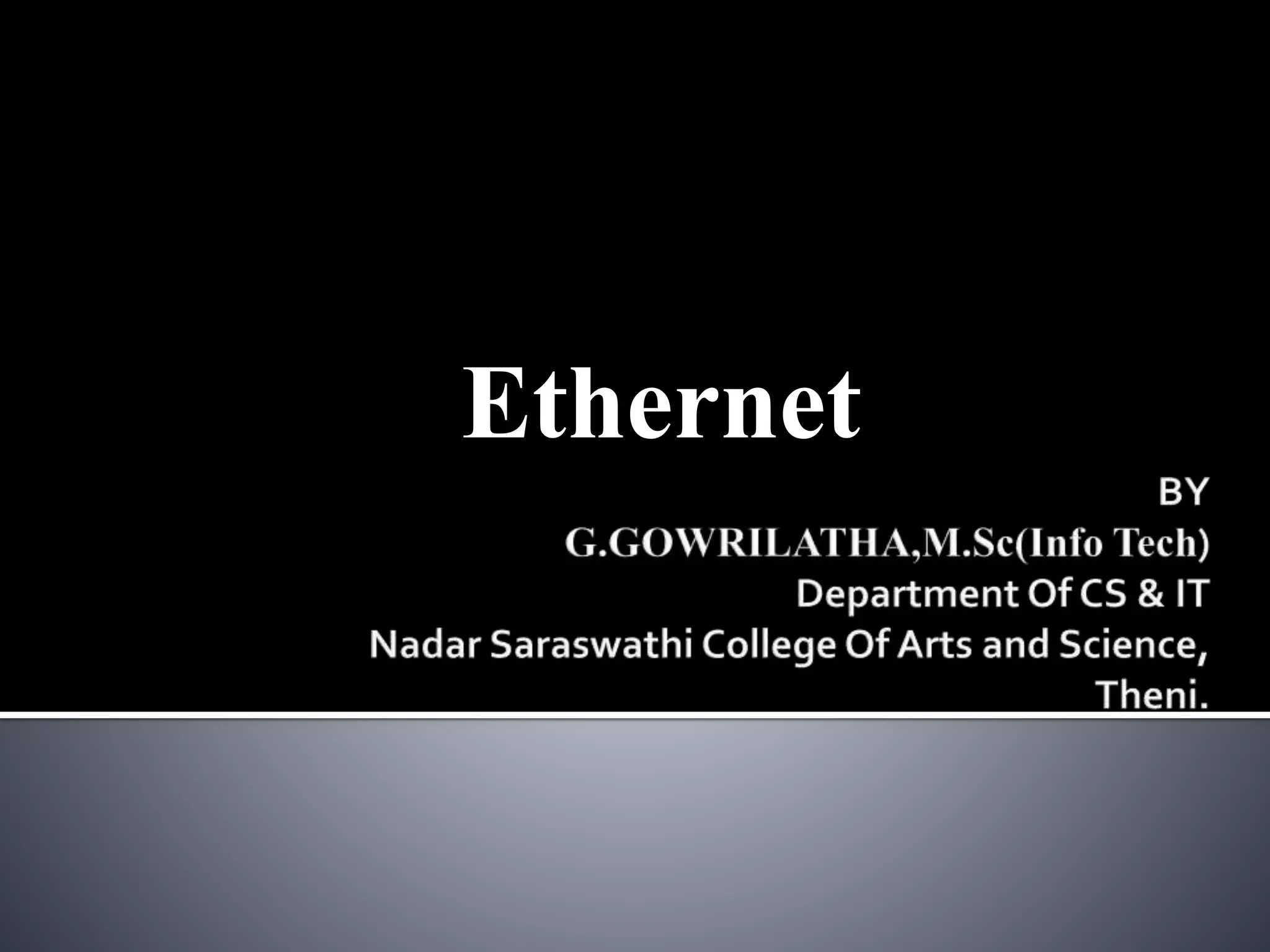 Ethernet | PPTX