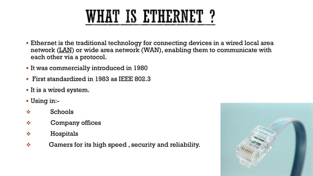 Ethernet Ppt Free Download