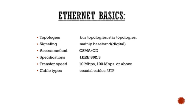 Ethernet | PPT | Free download