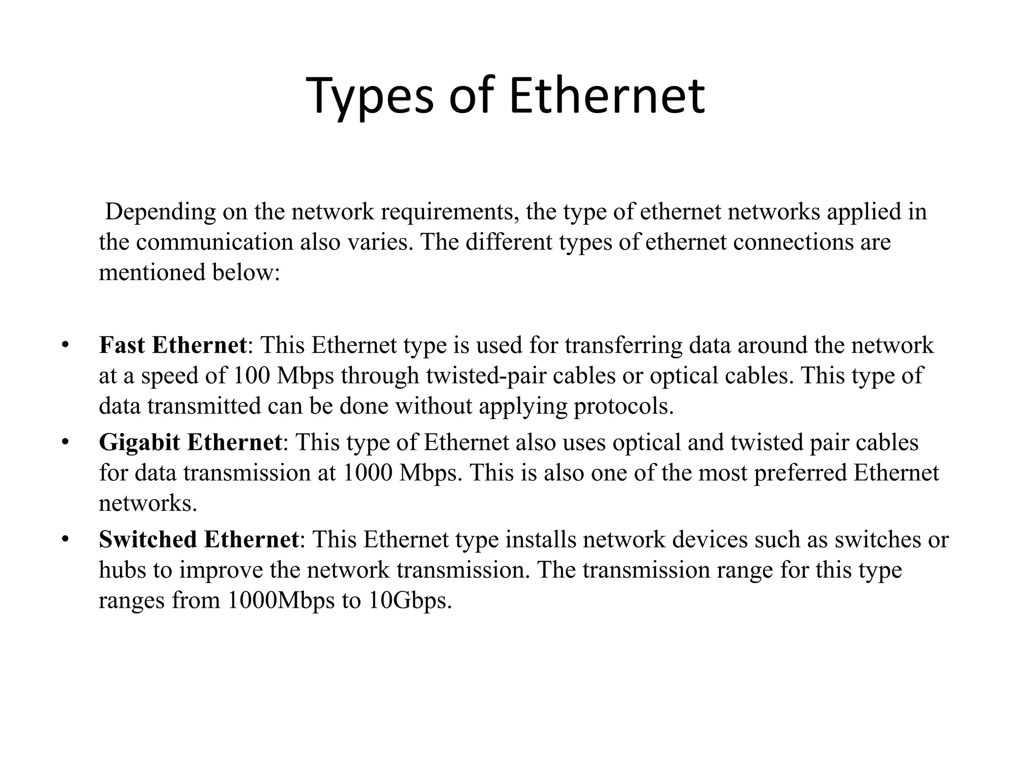 Ethernet Data link layer Local area network | PPTX