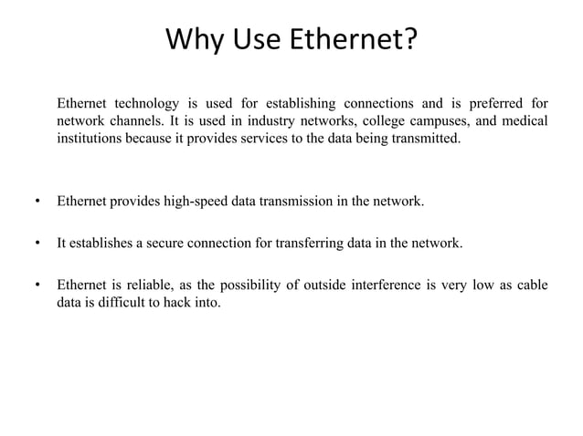 Ethernet Data link layer Local area network | PPTX