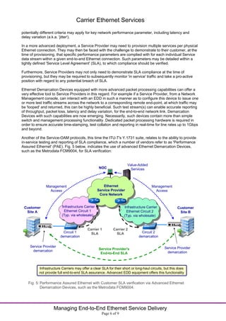 Ethernet Demarcation Devices for managing end to end Ethernet service ...