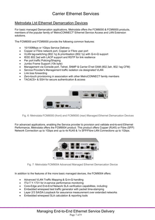 Ethernet Demarcation Devices for managing end to end Ethernet service ...
