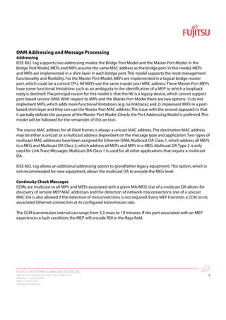Ethernet OAM (fujitsu) | PDF