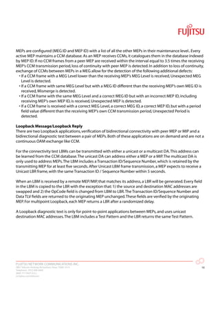 Ethernet OAM (fujitsu) | PDF