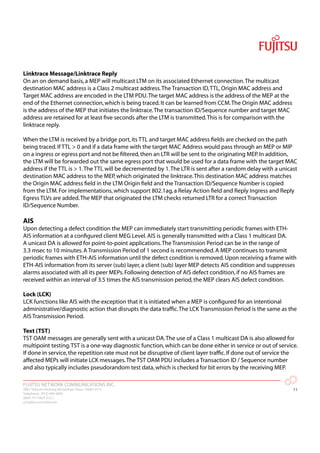 Ethernet OAM (fujitsu) | PDF