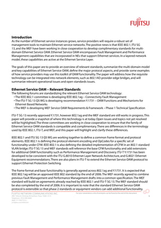 Ethernet OAM (fujitsu) | PDF