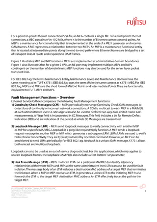 Ethernet OAM (fujitsu) | PDF