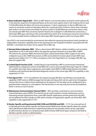 Ethernet OAM (fujitsu) | PDF