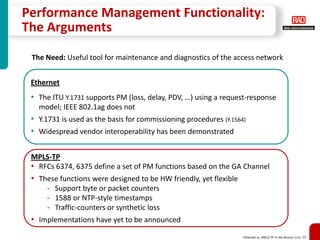 Ethernet vs-mpls-tp-in-the-access-presentation | PDF