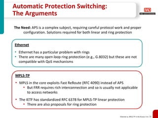 Ethernet vs-mpls-tp-in-the-access-presentation | PDF