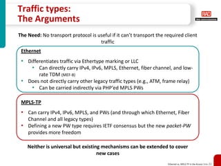 Ethernet vs-mpls-tp-in-the-access-presentation | PDF