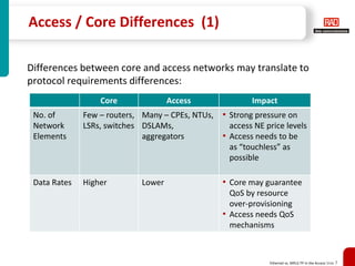 Ethernet vs-mpls-tp-in-the-access-presentation | PDF
