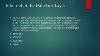 Ethernet networking | PPTX